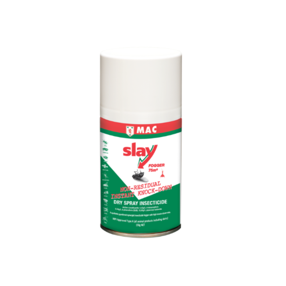 MAC Slay Professional Dry Insecticide Non-Residual Fogger 150g – PESTSTOP